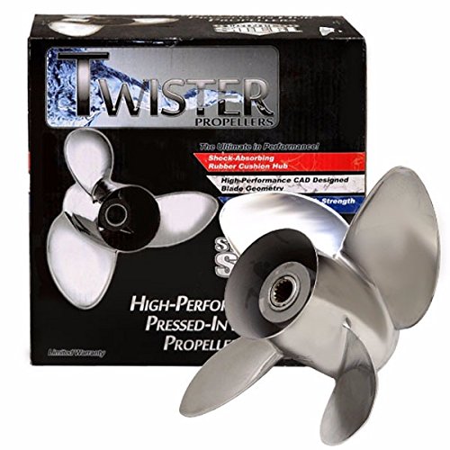 Michigan Wheel 013123 Twister Boat Propeller | 4 Blade Right Hand ...